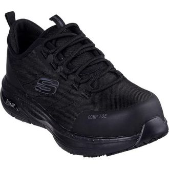 Skechers Arch Fit Sr EbinalFire Chaussures de s&eacute;curit&eacute; pour femme, Textile synth&eacute;tique noir, 37 EU