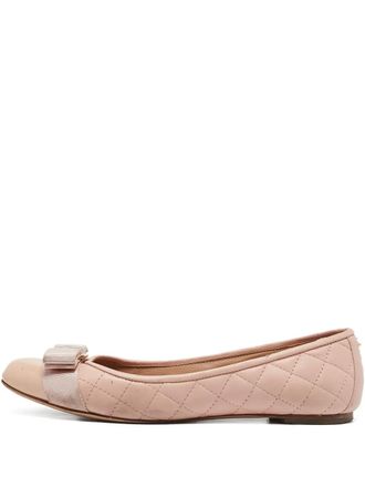 Ferragamo ballerines en cuir - Rose