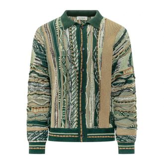 Laneus Gestricktes Hemd - - Knitwear - Herren - Gr&uuml;n - S