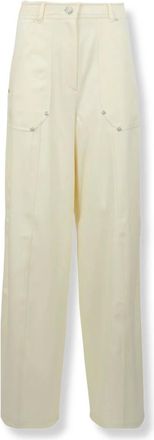 Max Mara Femme, Pantalons, Blanc, Taille: 40 FR Abetaia Wide Pantalons