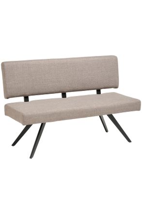 MID.YOU Mid.you Sitzbank, Hellgrau, Metall, Textil, 3-Sitzer, 140x90x62 cm, Esszimmer, B&auml;nke, Sitzb&auml;nke