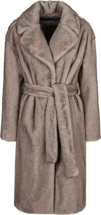Herno Mantel mit Gürtel - Nude