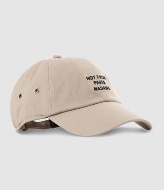 Dr&ocirc;le de Monsieur Casquette Homme Slogan Coton Beige
