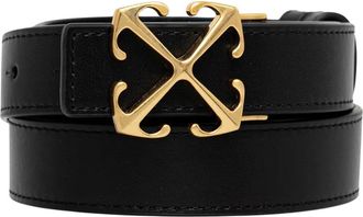 Off-white Femme, Accessoires, Noir, Taille: 85 CM Ceinture r&eacute;versible en cuir avec embl&egrave;me fl&egrave;che
