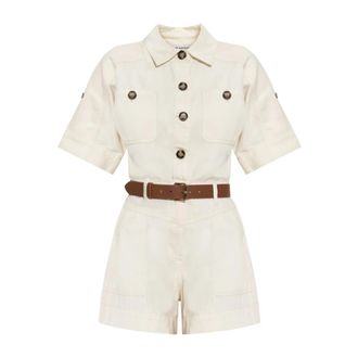 Self Portrait G&uuml;rtel-Jumpsuit - - Jumpsuits & Playsuits - Damen - Beige - S