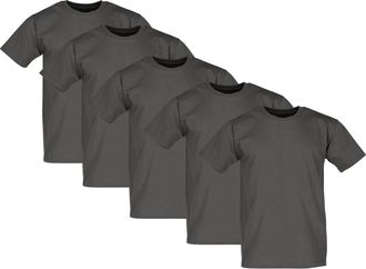 Fruit Of The Loom Valueweight T Shirt 5er-Pack Herren, Light Graphite, XXL