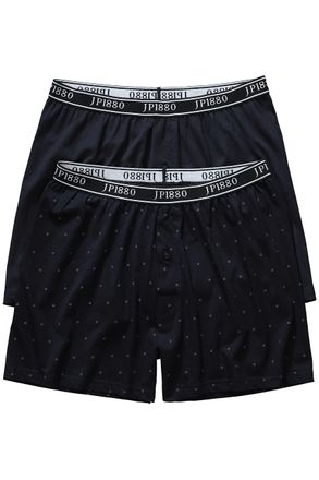 JP1880 Herren Mens Jersey with flexnamic Waist 2Pack Boxershorts, schwarz, 8