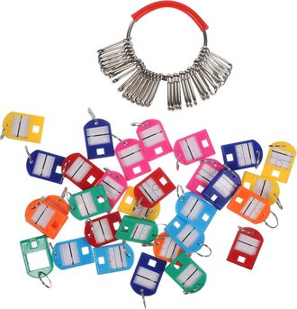 DOITOOL Buntes Schlüssel Organizer Metall und Langlebige Schlüsselanhänger mit Nummernschild für Haushalts schlüsselaufbewahrung Tragbar und Vielseitig für Ei