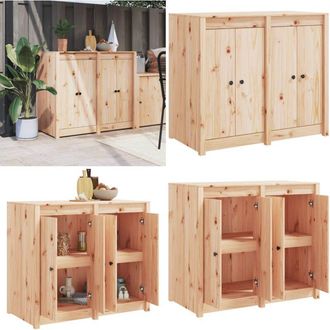 vidaXL Outdoor-K&uuml;chenschrank MEPPEL Massivholz Kiefer - K&uuml;chenschrank - Holz K&uuml;chenschrank