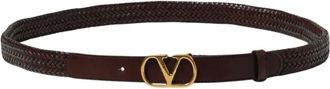 Valentino Garavani Homme, Accessoires, Brun, Taille: ONE Size Braided Leather Belt