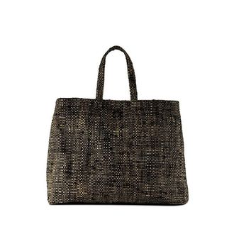 Saison 1865 Sac cabas Hafia en raphia et coton m&eacute;lang&eacute;s