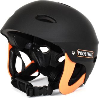 Prolimit Wassersporthelm, Schwarz, Verstellbarer Gurt, Polycarbonat (PC), Erwachsene, Wassersport, Kajak-Kanus, Kitesurf-Windsurf, Beiboot-Kajakfahren