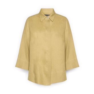 Elena Miro Boxy Leinenhemd - - Blouses & Shirts - Damen - Gr&uuml;n - 6XL