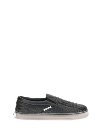 Bottega Veneta Mens Sneakers Serena Black Leather Trainers