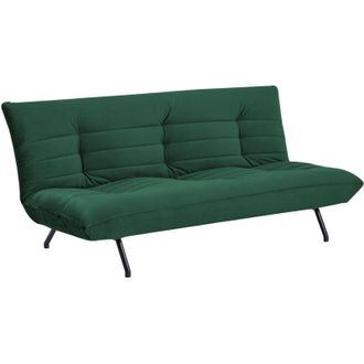 Happy Garden Canap&eacute; convertible 3 places en velours vert ANATOLE