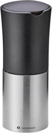 Zassenhaus Muskat und Gewürzmühle Duo aus Edelstahl und Kunststoff in der Farbe Schwarz-Silber 11cm, Maße: 5cm x 5cm x 11cm, 035261
