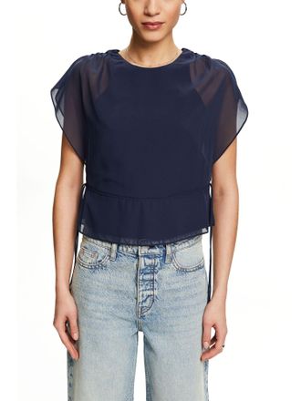 Esprit Damen 034ee1f327 Bluse, 400/Navy, Medium