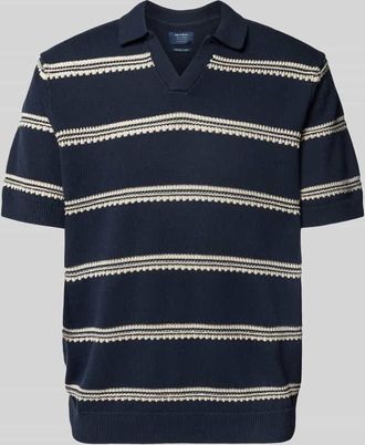 Mc Neal Relaxed Fit Strickpolo mit V-Ausschnitt