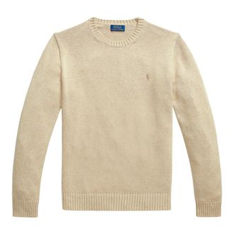 Ralph Lauren Homme, Pulls, Brun, Taille: XL Pull Ras du Cou en Coton