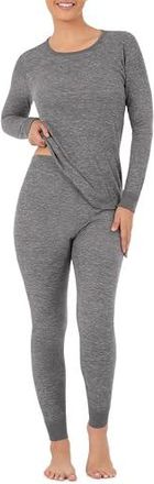 Fruit Of The Loom Micro Waffle Premium Thermal Set Ensemble de Pijama, Bruy&egrave;re fum&eacute;e, M Femme