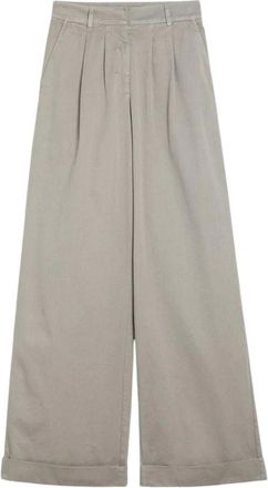Palm Angels Femme, Pantalons, Beige, Taille: 34 FR GB Label Wide Leg Pantalons