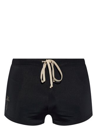 Champion short de bain &agrave; patch logo - Noir