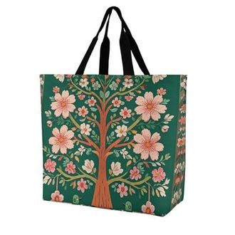 Generic Arbre De Vie Vert Sac Fourre-Tout L&eacute;ger Tote Bag Grand Sac A Main Femmes Pour Shopping Quotidienne Travail