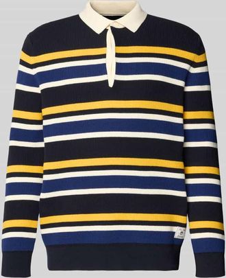 GANT Strickpullover mit Polokragen und Label-Patch