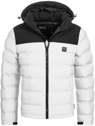 Indicode Herren Eberhardy Steppjacke in Daunenjacken-Optik | Winterjacke &Uuml;bergangsjacke Offwhite, M