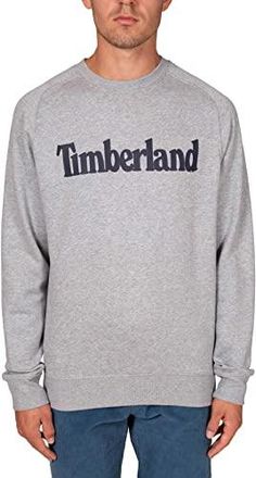 Timberland Northwood TFO Wordmark Logo Brushback Crew Neck Medium Grey Heather Sweat-Shirt &Agrave; Capuche Sport, XL Homme