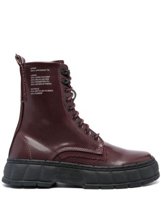 Viron bottines lacées 1992 - Rouge