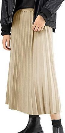 Generic Jupe pliss&eacute;e &agrave; taille haute pour femmes printemps 2026, a, Taille unique