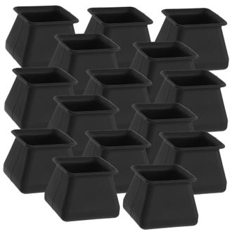 Angoily 16 Stück Teiliges Silikon Stuhlbeinschoner Quadratisch rutschfest Geräuschdämpfend Strapazierfähig für Stühle Tische Hocker Schützt Hartböden