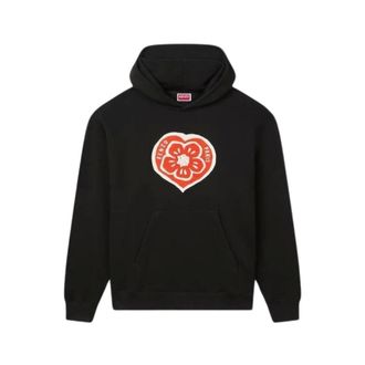 Kenzo Homme, Sweatshirts et sweats &agrave; capuche, Noir, Taille: XL Heart Flower Logo Sweat &agrave; capuche