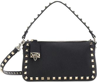 Valentino Garavani Small Rockstud Grainy Calfskin Crossbody Bag