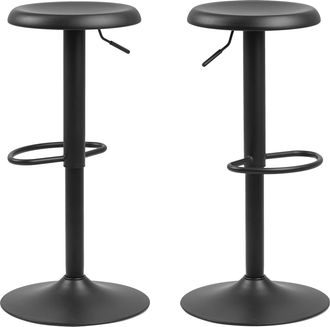 AC Design Furniture Finn Barhocker 2er Set, H: 82 x B: 40 x T: 40 cm, Schwarz, Metall, 2 Stk
