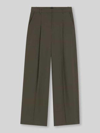 HUGO BOSS Wide Leg Hose aus Viskose-Mix mit Bundfalten
