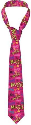 Generic Cravate Homme Musique Doodle Art Abstrait Roses Fine Tie R&eacute;glable Cravate DAffaires Pour Remise De Dipl&ocirc;me Affaires &Eacute;v&eacute;nements