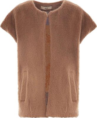 Akep Femme, Vestes, Brun, Taille: 38 FR Gilets