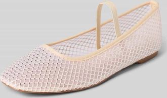 Bianco Ballerinas mit Strasssteinbesatz und Riemchen