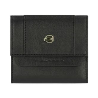 Piquadro Schwarzes Leder-Damenportemonnaie Circle Pd5214 - - Accessories - Damen - Schwarzk - ONE SIZE