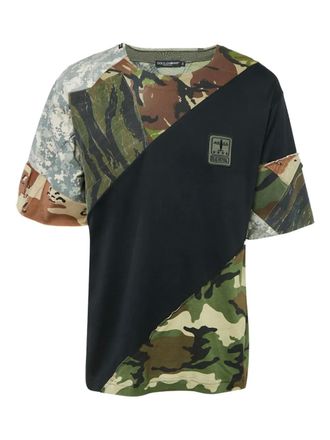 Dolce & Gabbana t-shirt à imprimé camouflage - Noir