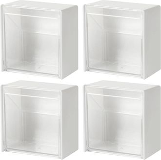 NUOBESTY Wandorganizer Staubgesch&uuml;tzte Aufbewahrungsbox 3 F&auml;cher 85X85X18 Zoll Wandmontiert f&uuml;r Espressofilter und Seidenf&auml;den im Badezimmer
