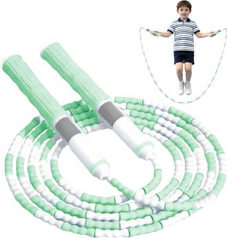 Generic Verbessertes Springseil mit weichen Perlen, verstellbare L&auml;nge, verhedderungsfrei, segmentiertes Springseil, f&uuml;r Damen, Herren und Kinder, h&auml;lt fit, W