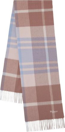 Mulberry Ruter Schal aus Merinowolle mit kleinem Karomuster - - Accessories - Damen - Rosa - ONE SIZE