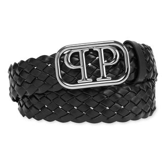 Philipp Plein Homme, Accessoires, Noir, Taille: 120 CM TM Leather Belt