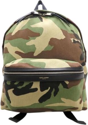 Saint Laurent unisex, Pre-owned, Multicolore, Taille: ONE Size Sac &agrave; dos vintage en toile Pre-owned