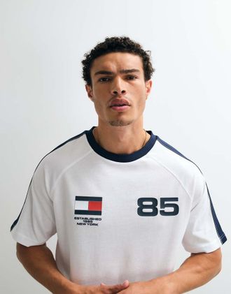 Tommy Hilfiger World Cup - Relaxed-Fit-T-Shirt in Wei&szlig;