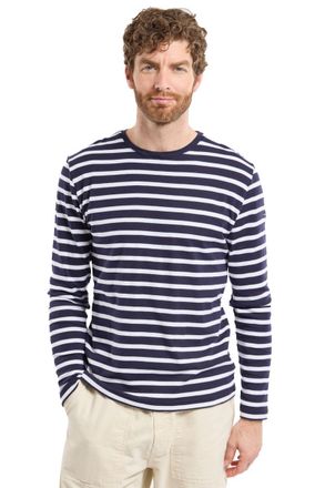 Armor Lux Herren Im Marine-stil Crozon Aus Baumwolle T-Shirt, Mehrfarbig (Navire/Blanc 600), L EU