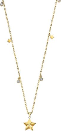 Lotus Collier Style &eacute;toile en acier dor&eacute;